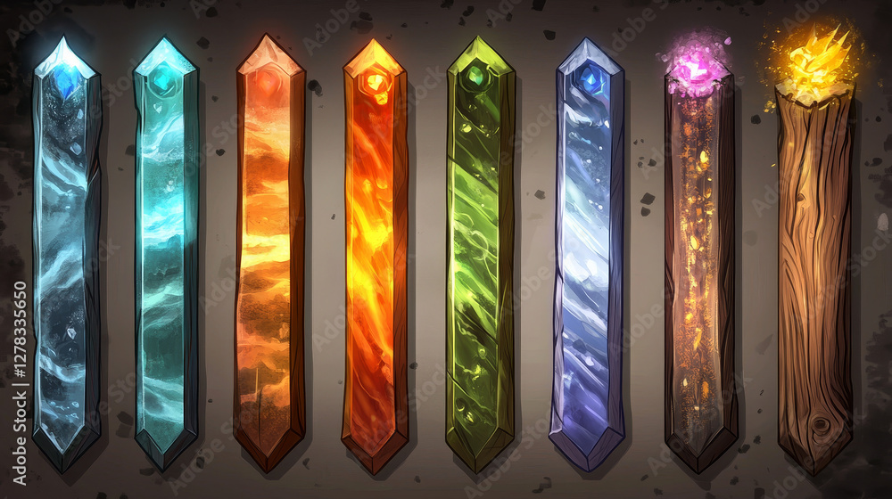 Ilustración de Stock Game progress bars, cartoon vector process ui or ...