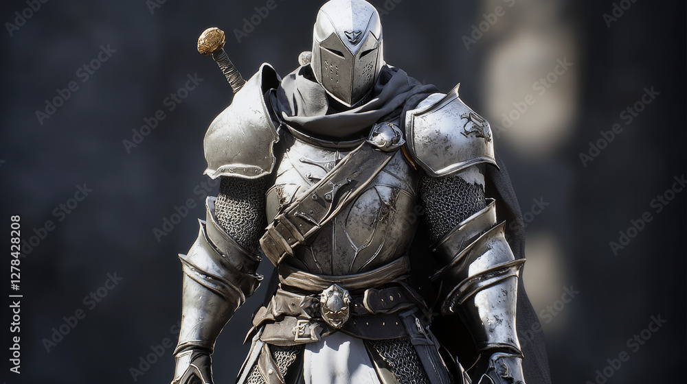 Ilustración de Stock Game armor icons and character viking walk cycle ...