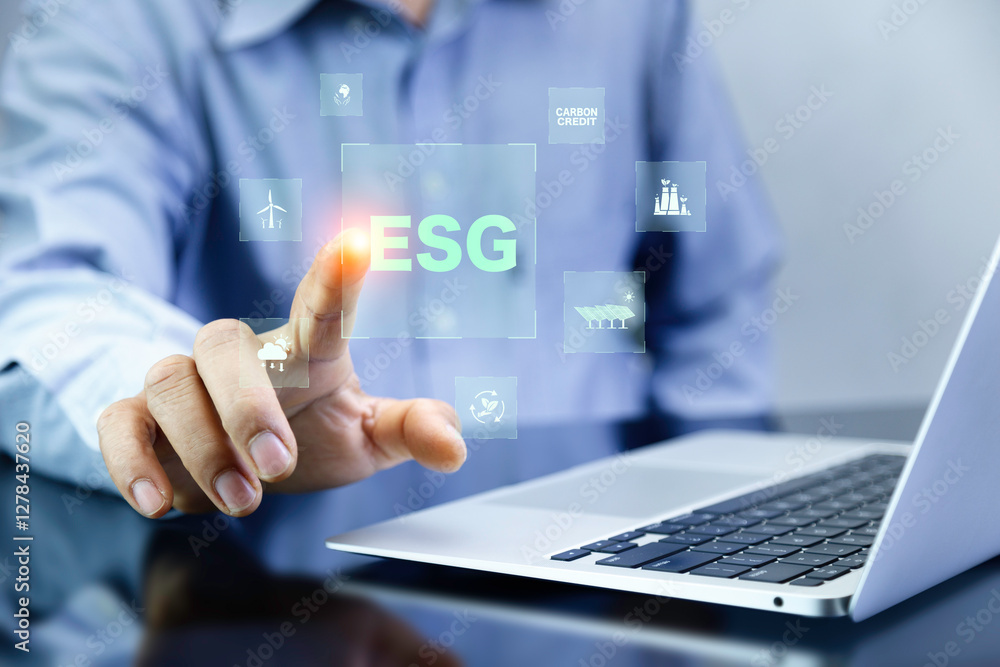 Investment in ESG Renewable energy, global warming. Green Energy ...