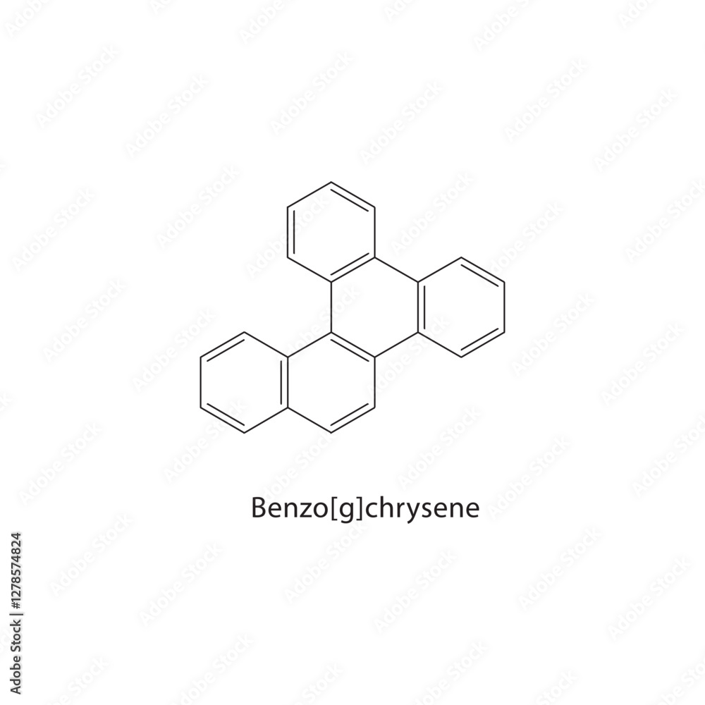 Benzo[g]chrysene skeletal structure.Polycyclic Aromatic Hydrocarbon ...