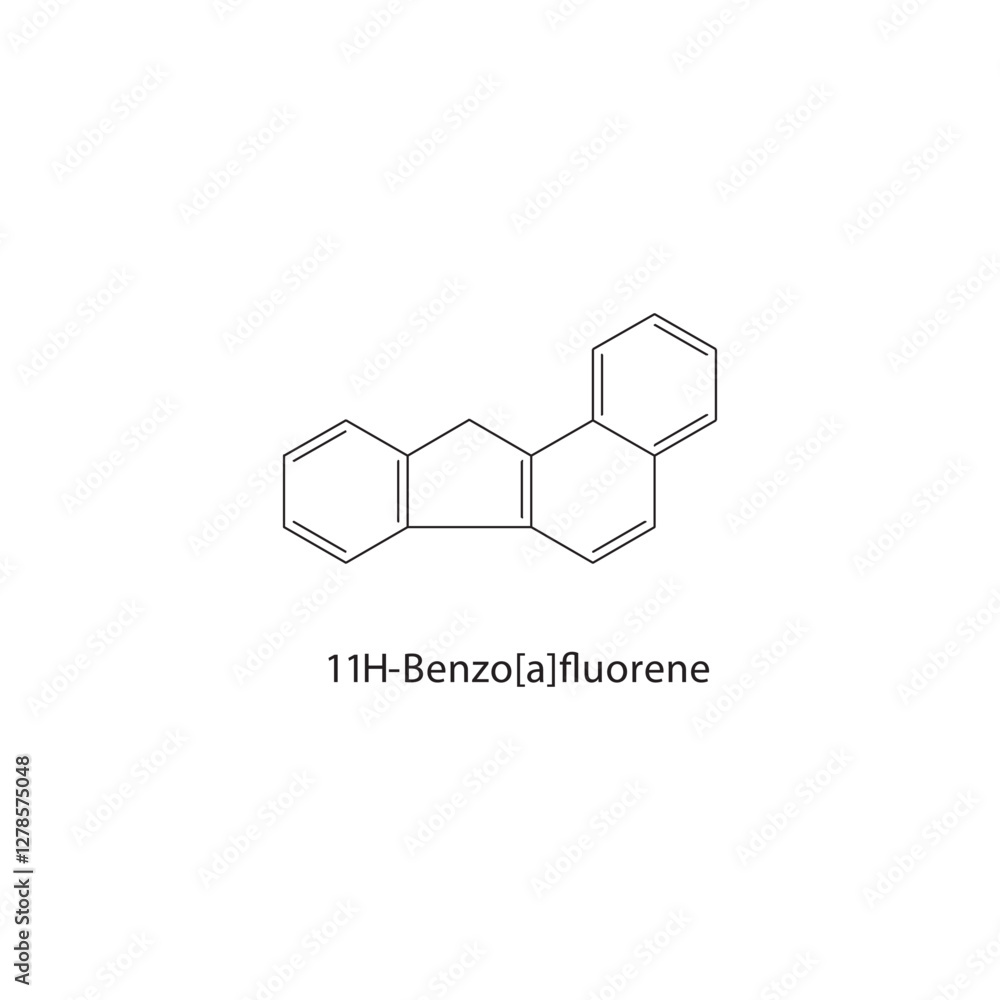 11H-Benzo[a]fluorene skeletal structure.Polycyclic Aromatic Hydrocarbon ...