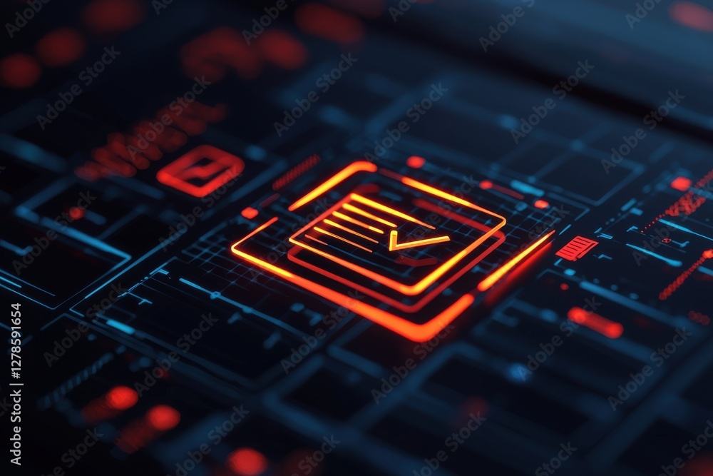 Holographic document approval process virtual office digital workflow ...