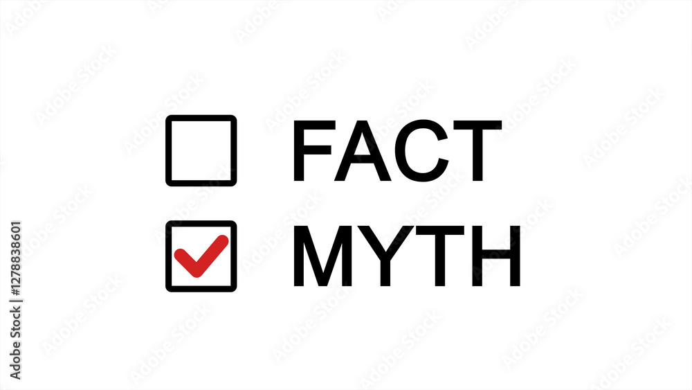 "Fact or Myth" options displayed with a check mark in the box on a ...