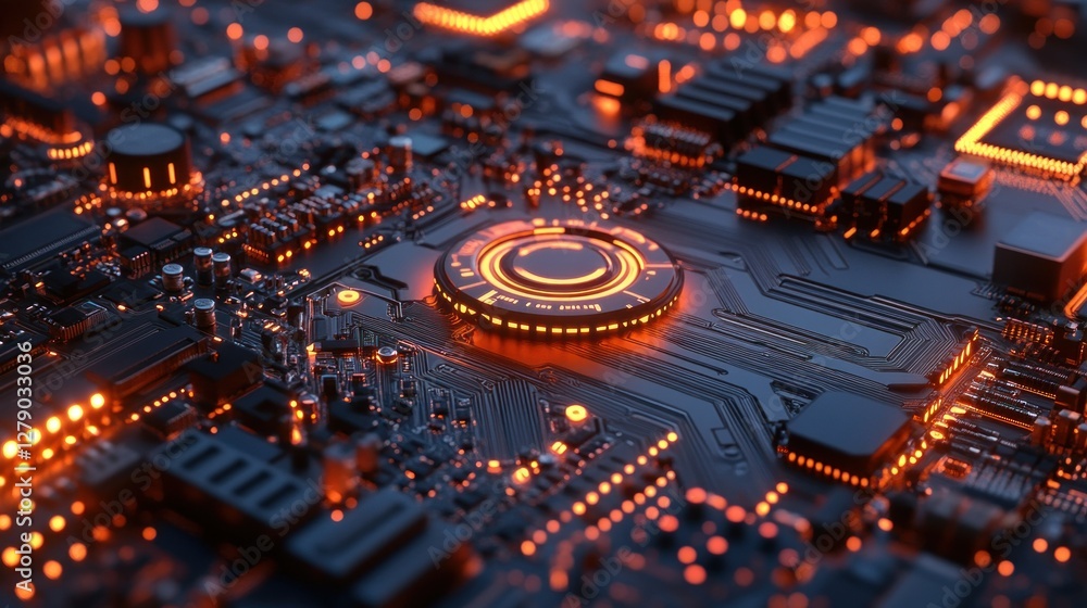 Illuminated circuit board with toroidal core inductors, precision ...