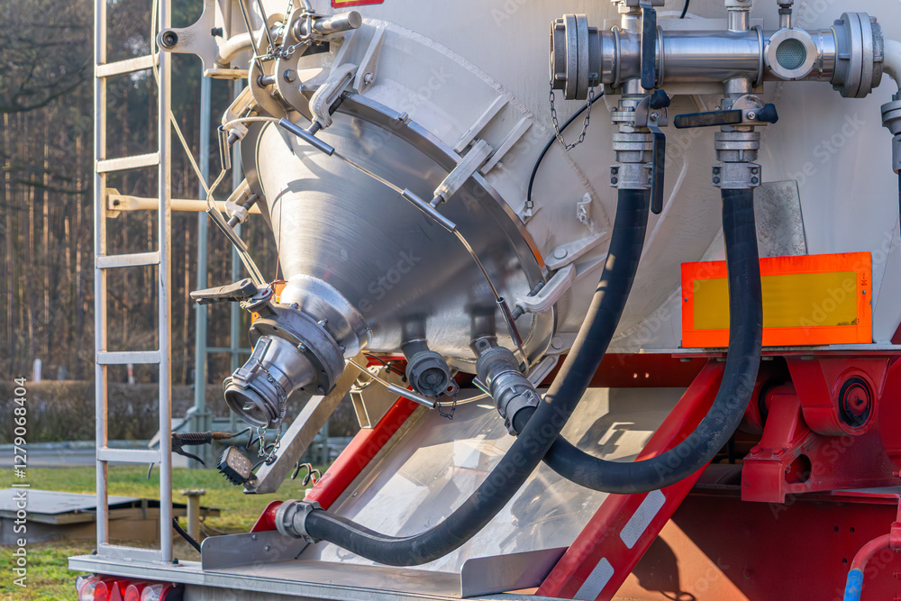 tanker for a tractor unit. tanker for road transport of ADR fuel ...