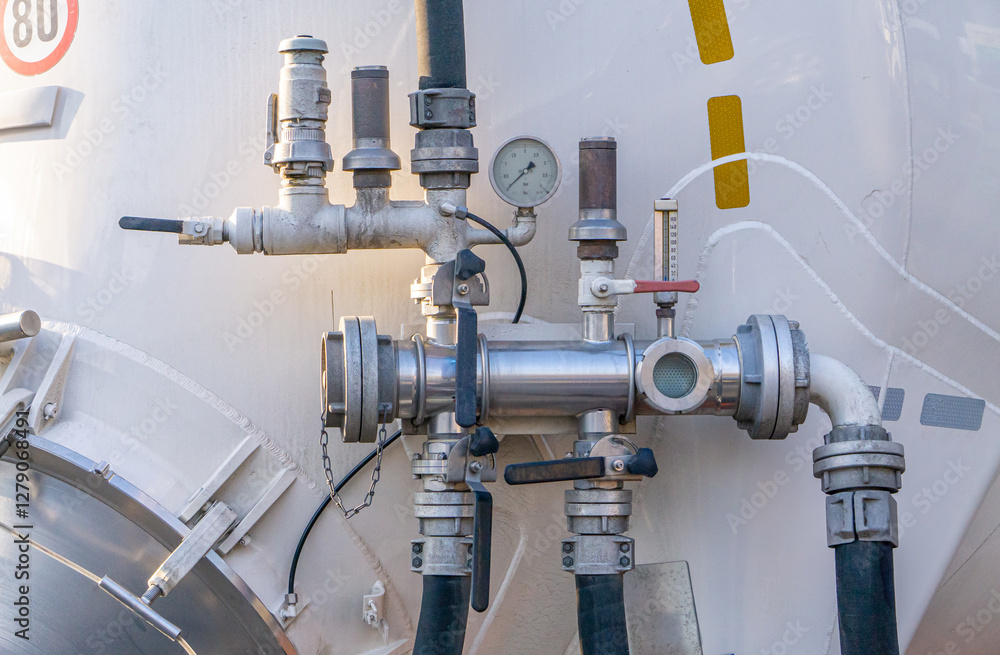 tanker for a tractor unit. tanker for road transport of ADR fuel ...