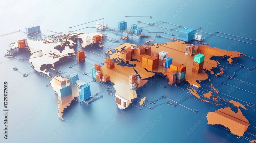 Dynamic animation of a world map with moving elements global animation ...