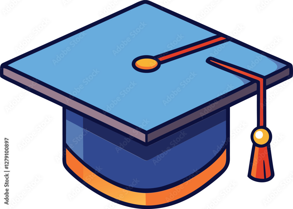 Graduation cap vector illustration, academic hat, diploma, graduation ...