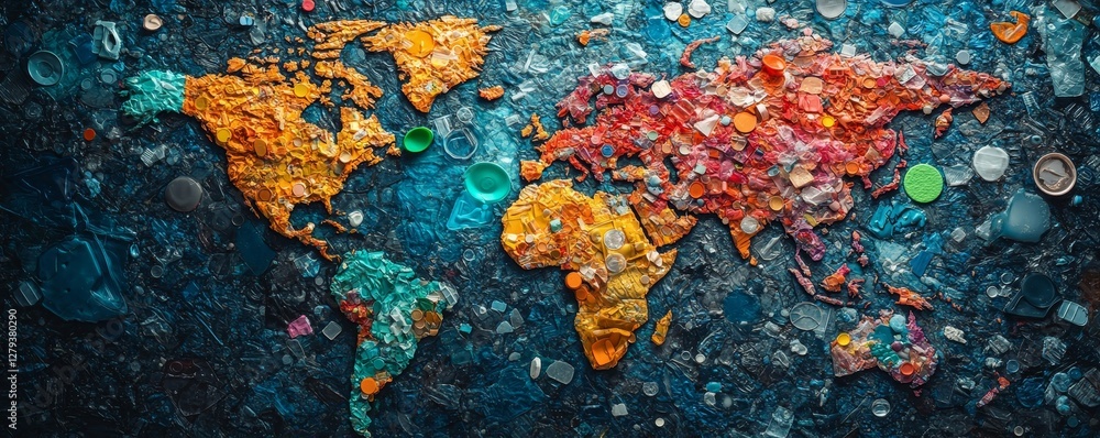 Global environmental issue of microplastic pollution depicted by ...