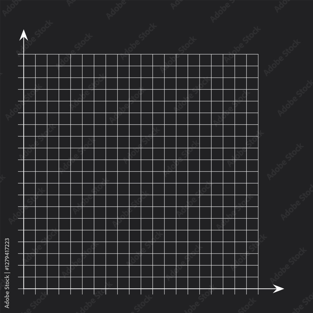 Grid paper. Mathematical graph. Cartesian coordinate system with x-axis ...
