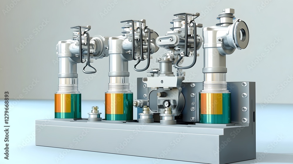 A detailed cross section of an air powered piston engine showcasing the ...