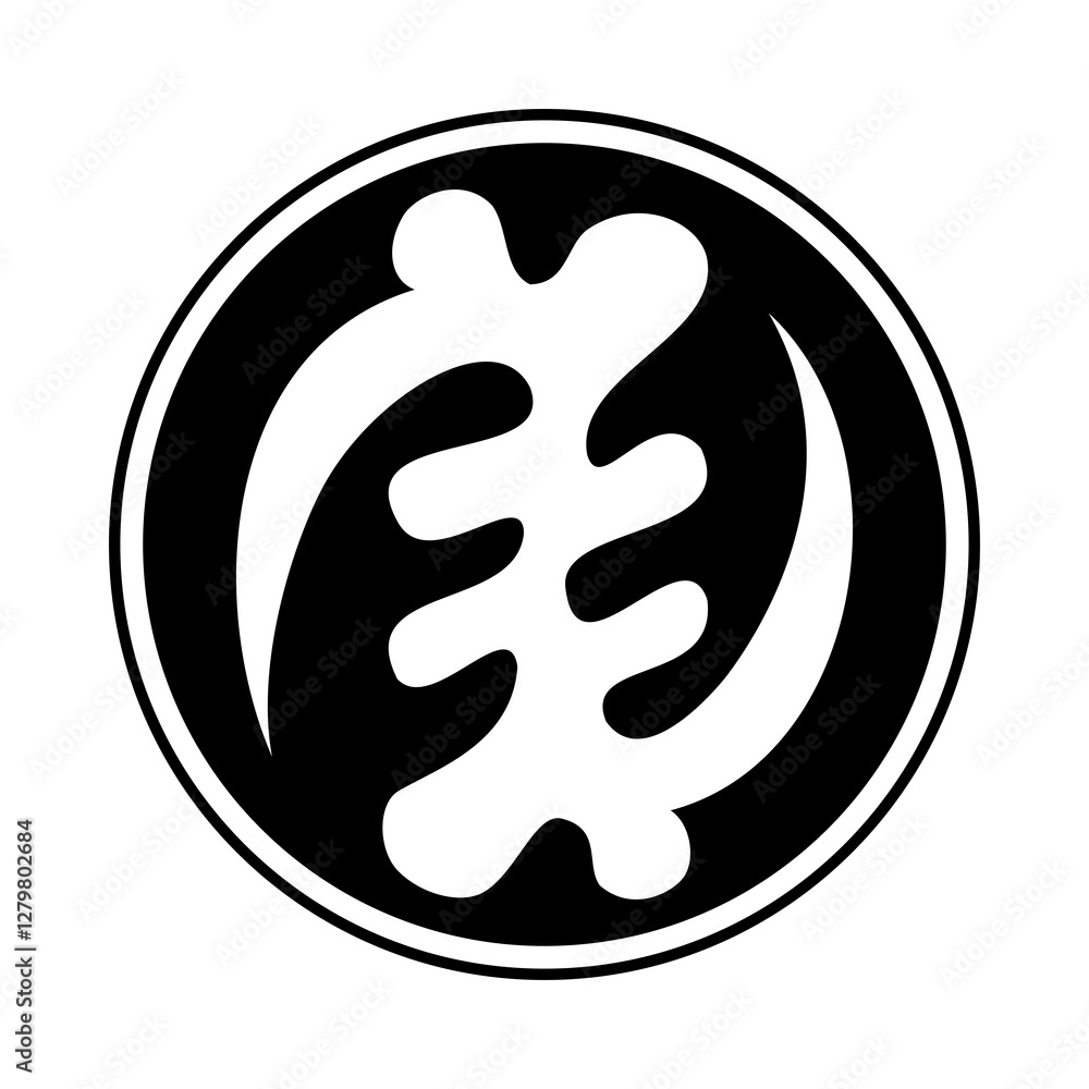 Adinkra gye nyame symbol in West Africa culture Stock Illustration ...