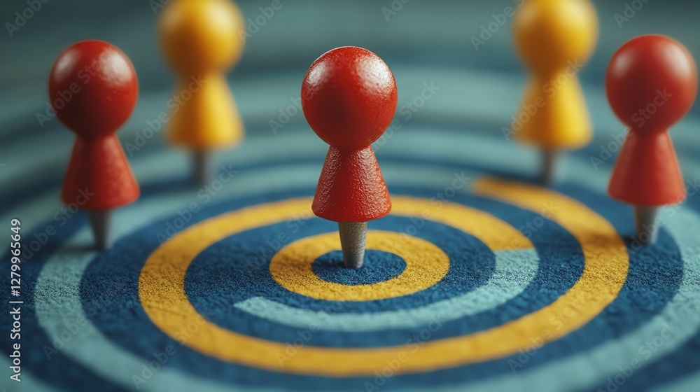 Business marketing concept for defining target audience, target and ...