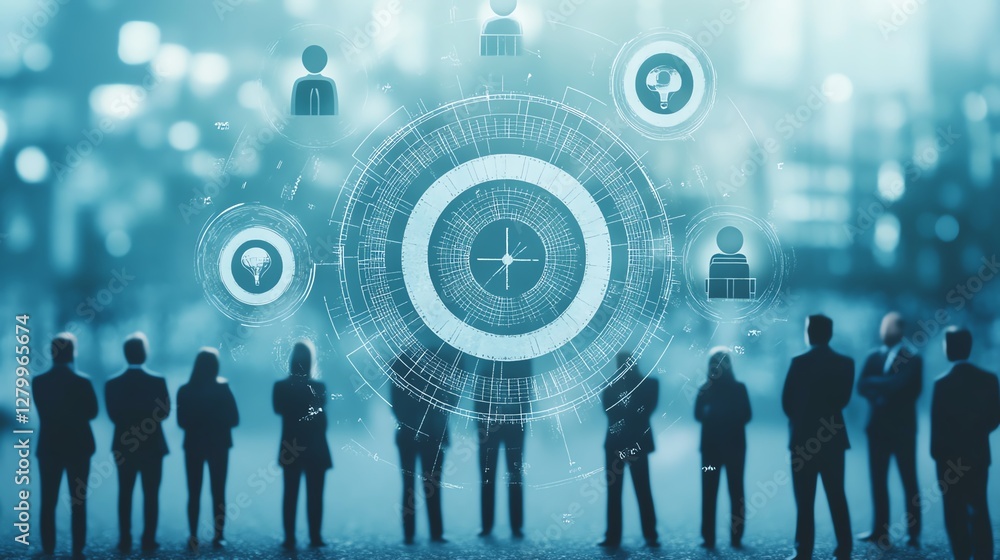 Business marketing concept for defining target audience, target and ...