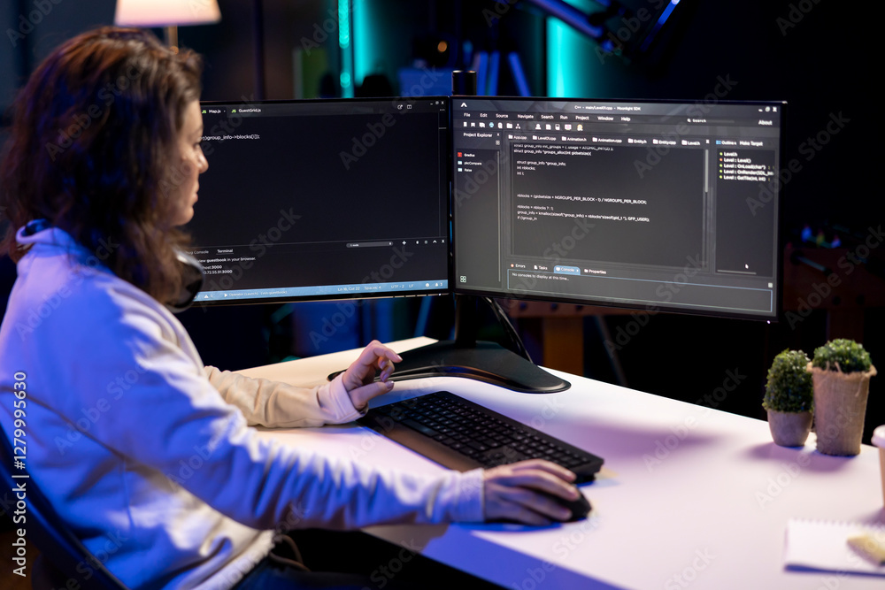Cybersecurity Expert Using Computer To Look For Company Security
