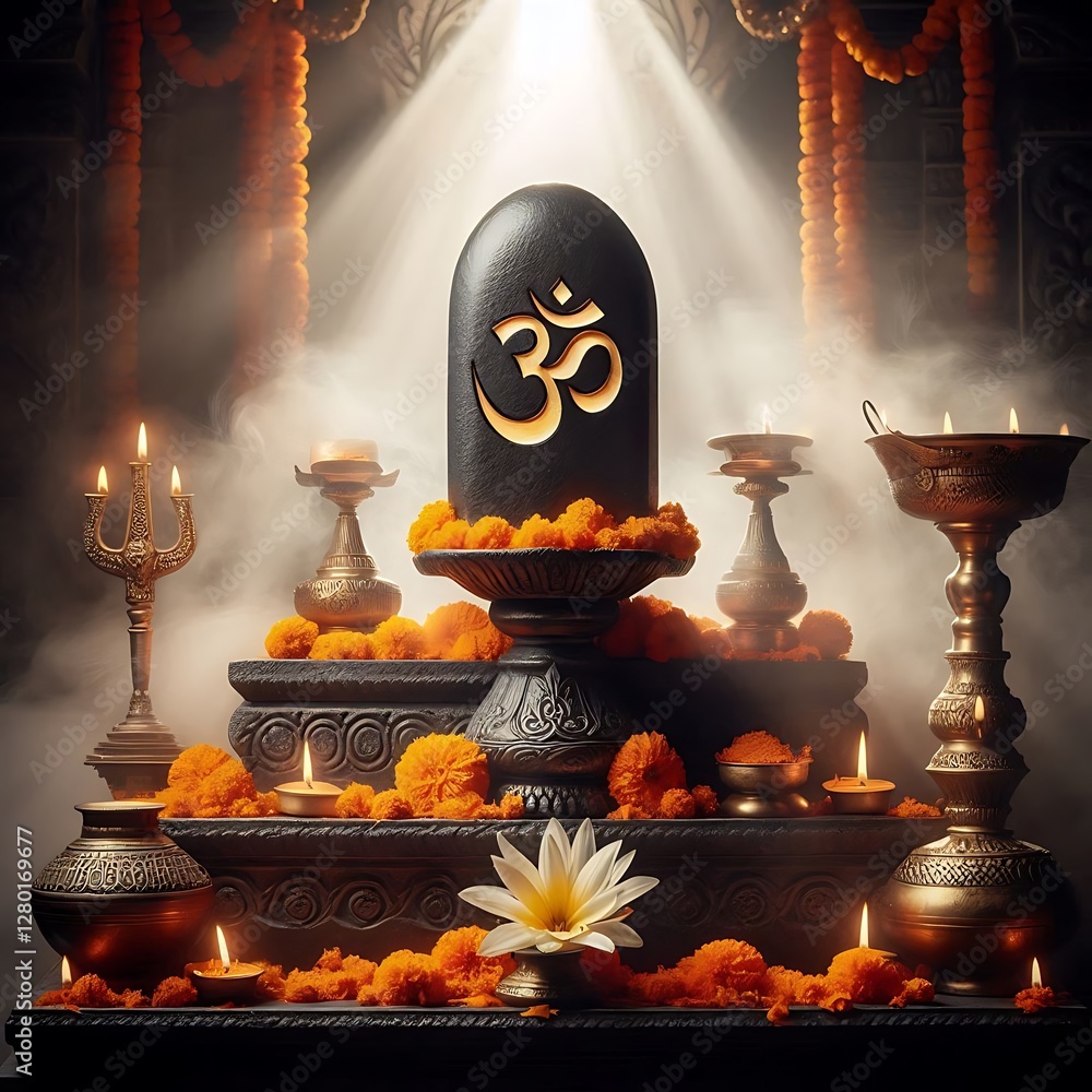 AI-Generated Mahashivratri Festival Featuring Shivling and Happy Sawan ...