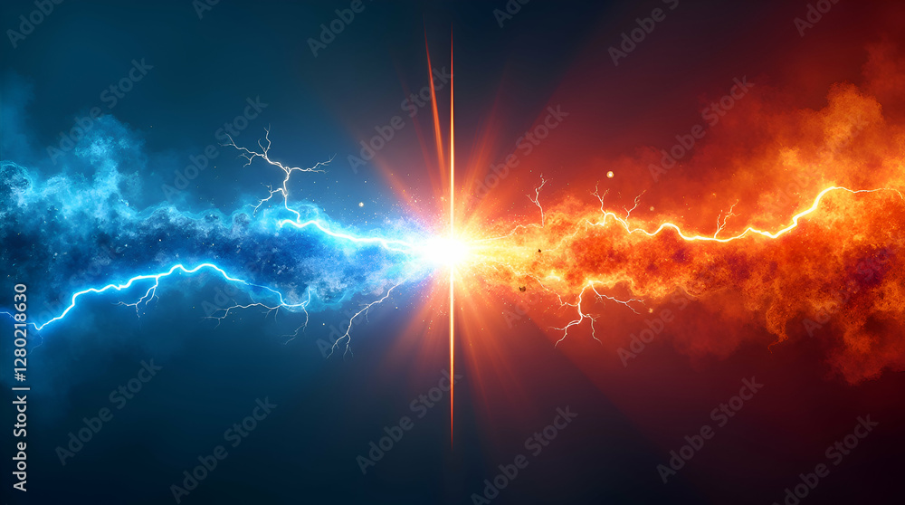 VS versus Background match challenge versus thunder flame blue and red ...