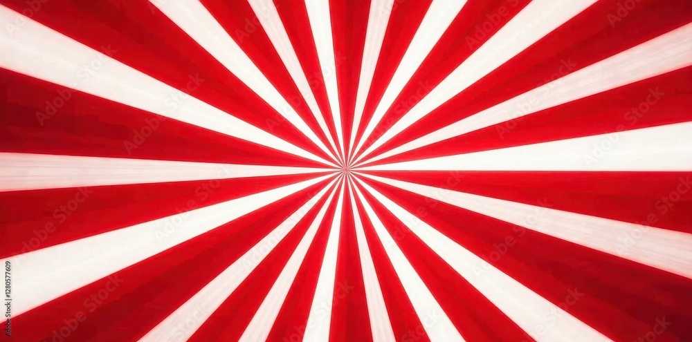 Abstract red & white striped sunburst Radial lines, vibrant, dynamic ...
