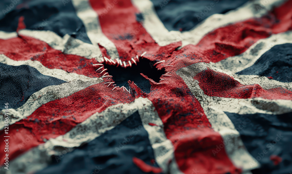 Exploring the Cultural Significance of a Distressed British Flag: A ...