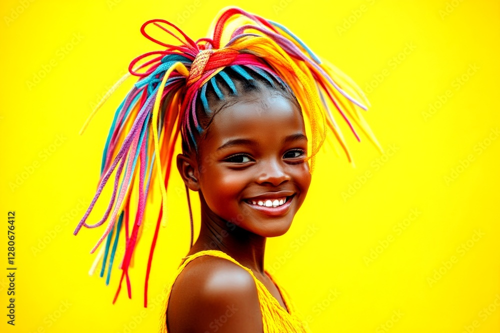 Commercial digital ads visual idea. Short trim - multicolored hair ...