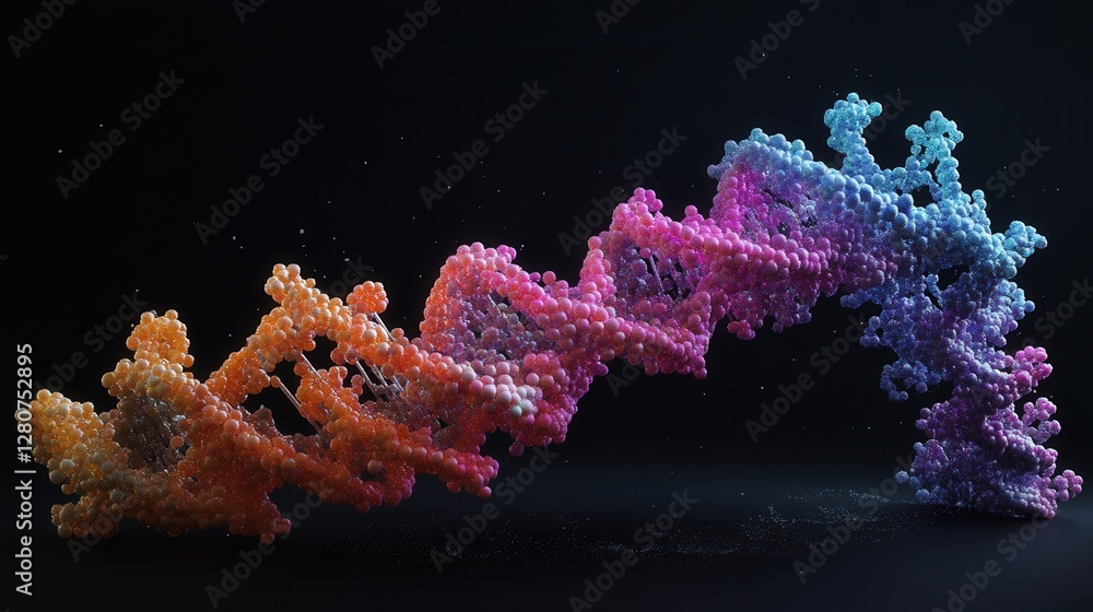 DNA packaging inside a cell, showing how the double helix coils around ...