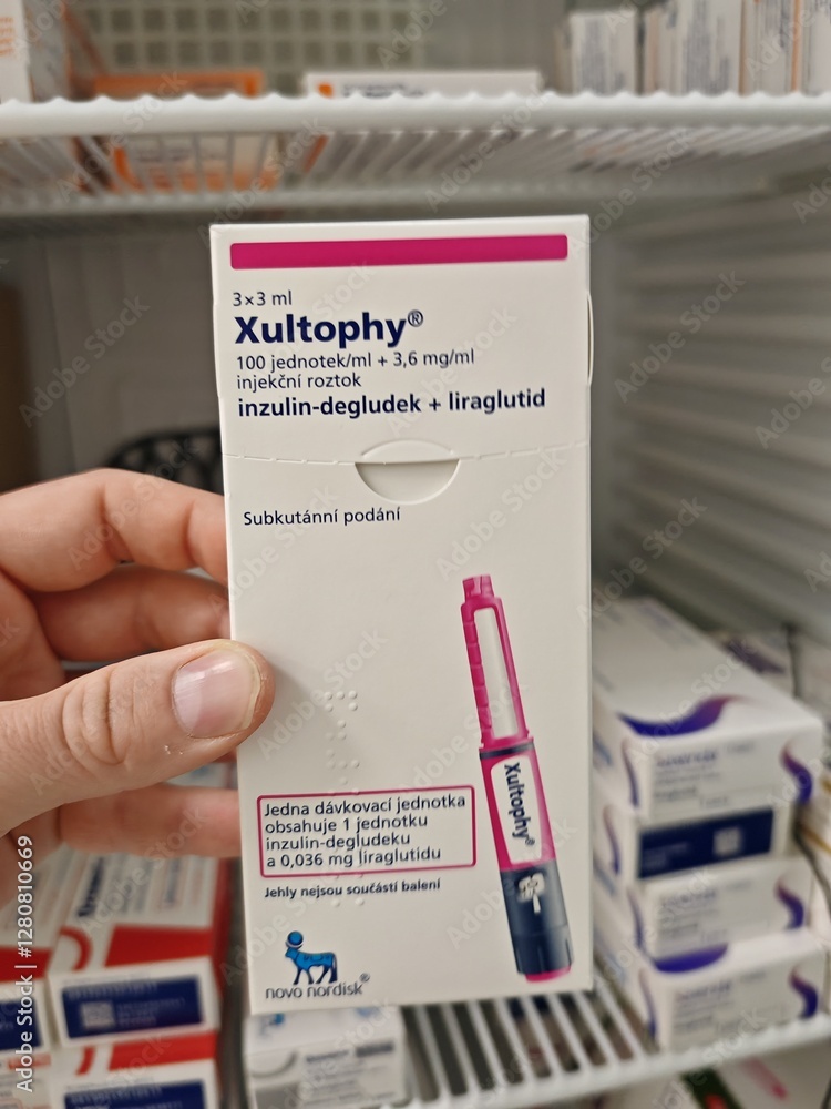 Foto de Stock Prague,Czech Republic-January 21 2025: Xultophy by NOVO ...