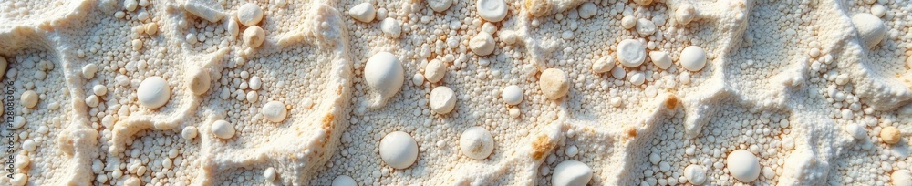 Rounded gravel and pebbles embedded in calcium carbonate cement ...
