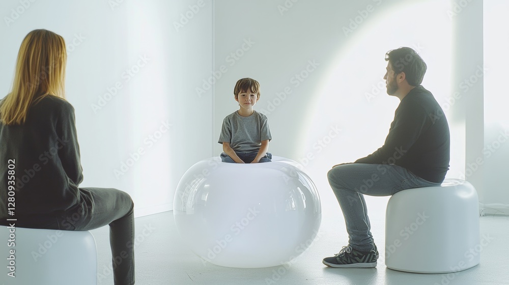 Autism research team conducting a sensory integration therapy session ...