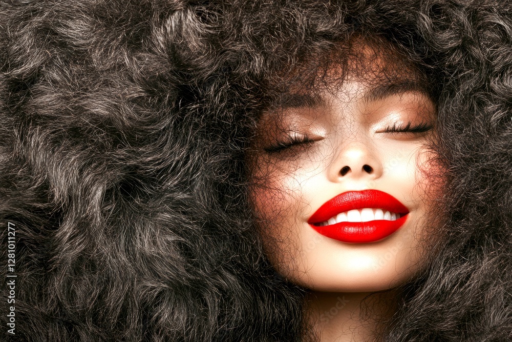 Pretty happy mixed-race girl - for ads, poster and social platforms ...