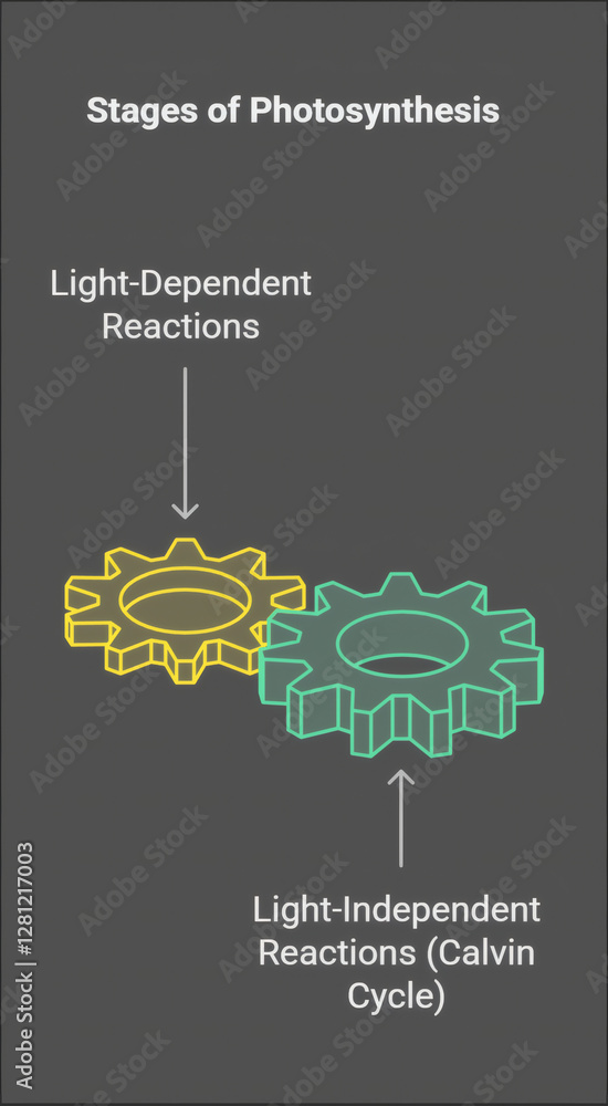 Stages of photosynthesis. visual respresentation, diagram Stock ...