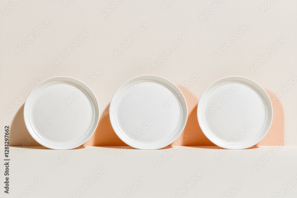 conceptual representation of portion control featuring different sized ...