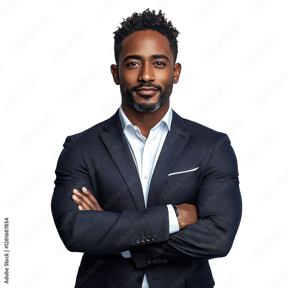 [Transparent Background PNG]Confident Business Professional Portrait ...