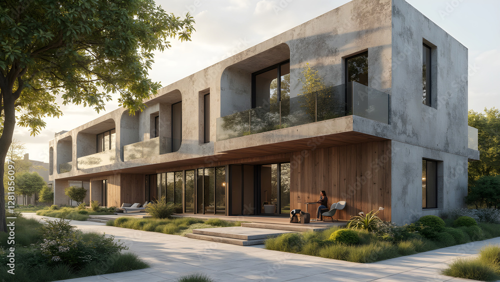 Innovative architecture with tech-enabled designs. Merging old building ...