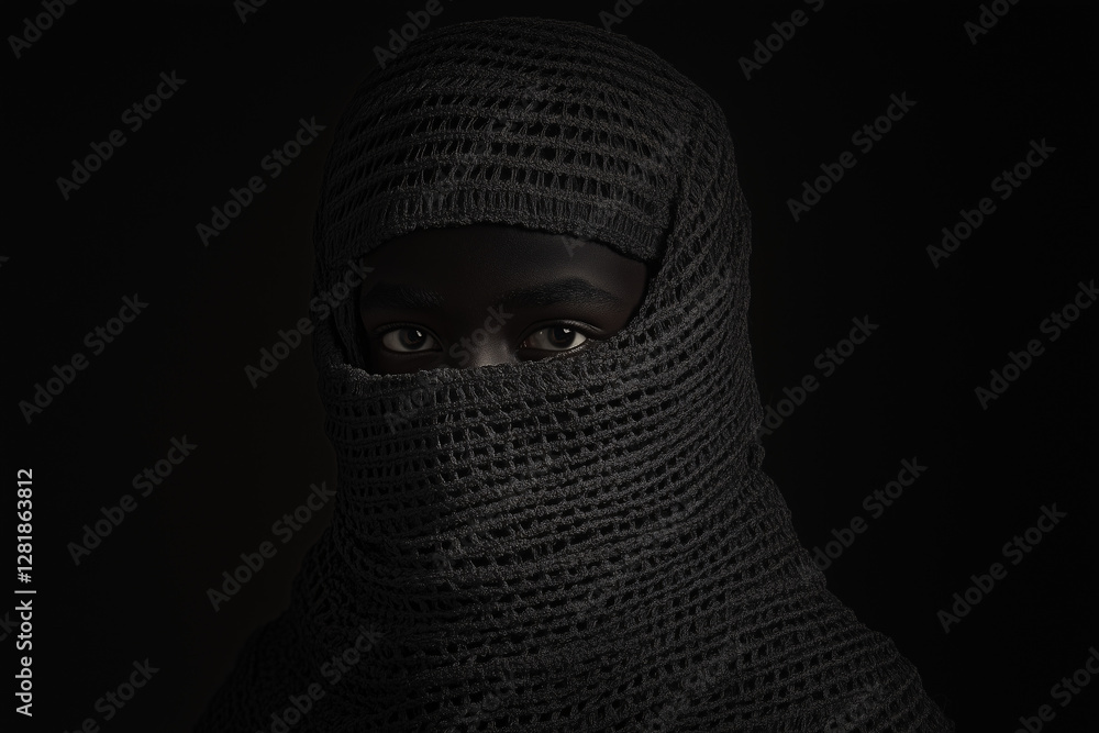 Enigmatic Gaze: A captivating portrait of a person with piercing eyes ...