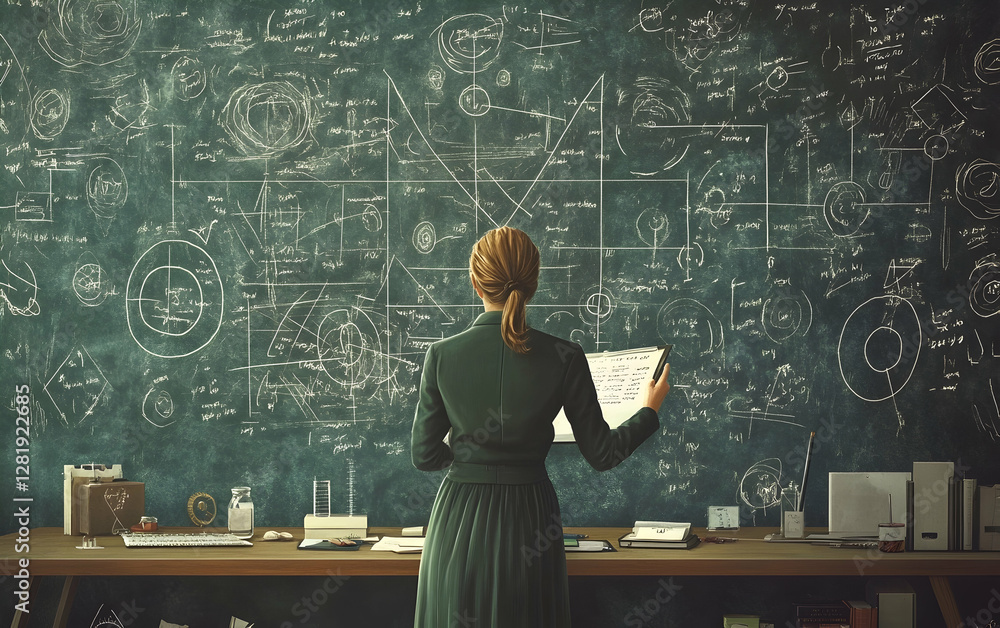 Leading Women in Science: A confident female professor explaining ...