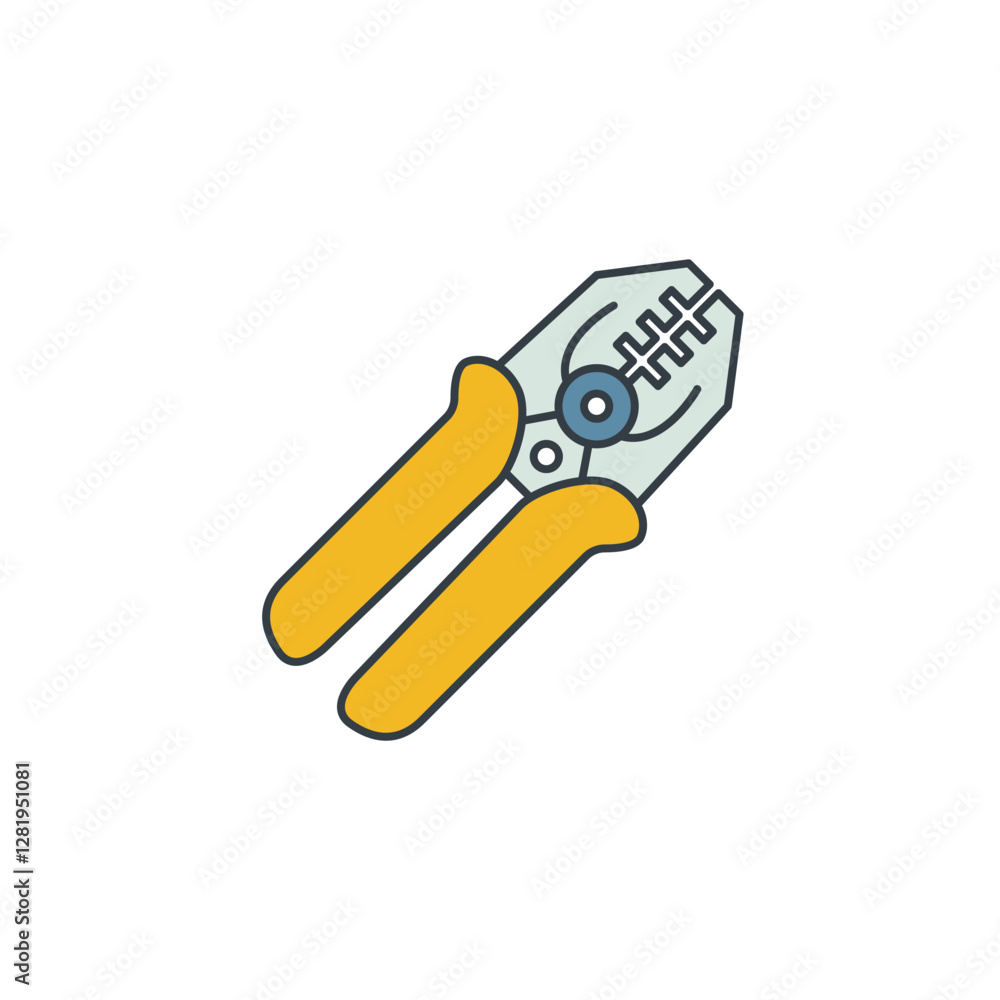 Wire Stripper icon symbol vector illustration isolated on white ...