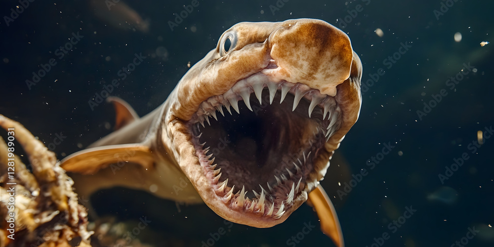 Shark Attack Underwater Close Up, Fierce Predator Ocean Life, Aquarium ...