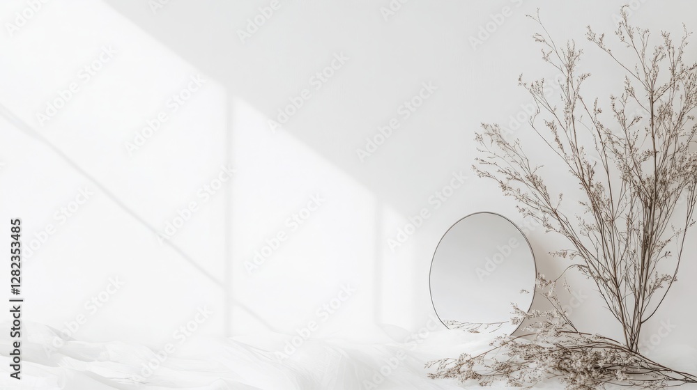 mirror on white background. background for banners, posters ...