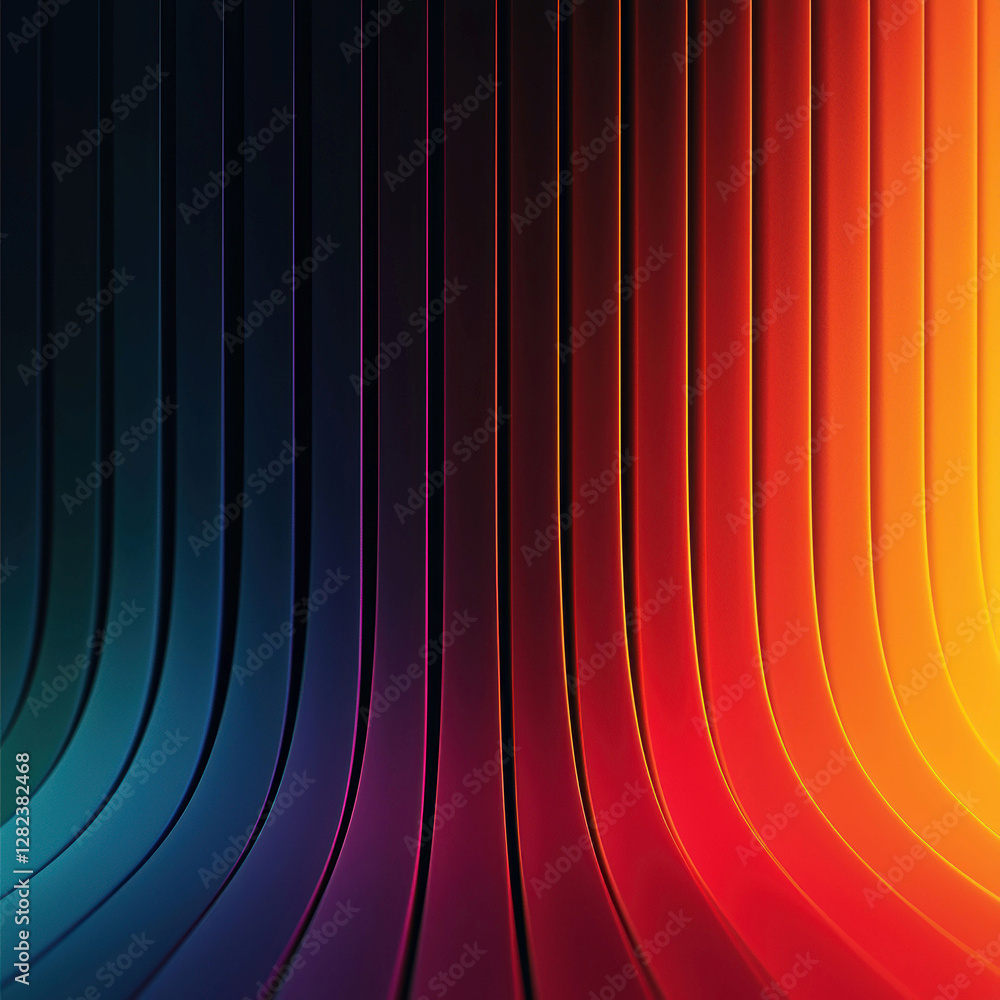 Abstract digital artwork with a wave-like pattern of color blocks ...