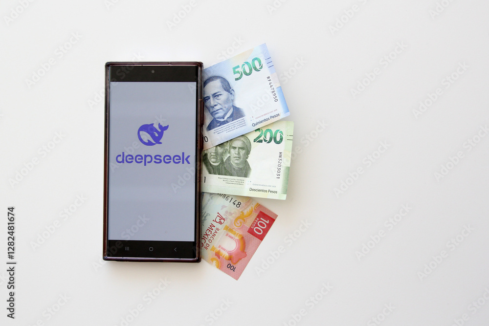 Mexico City, Mexico - Feb 21 2025: DeepSeek mobile application is a ...