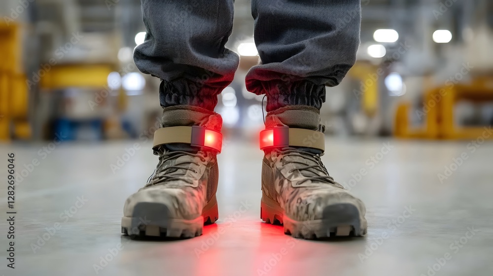 photograph depicting a crime suspect s ankle monitor device emitting a ...
