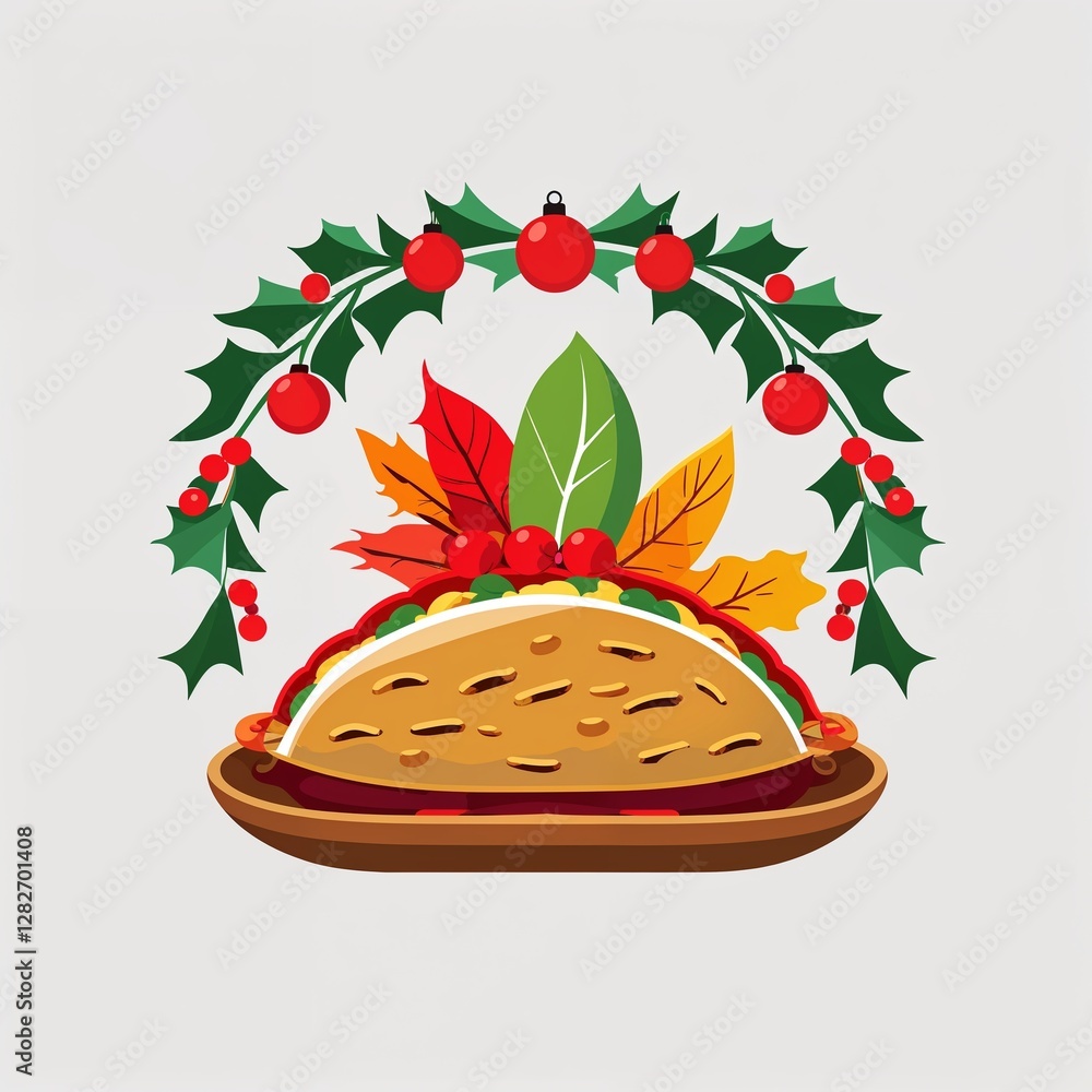 tamale icon on plain white background Christmas in Latin America Stock ...