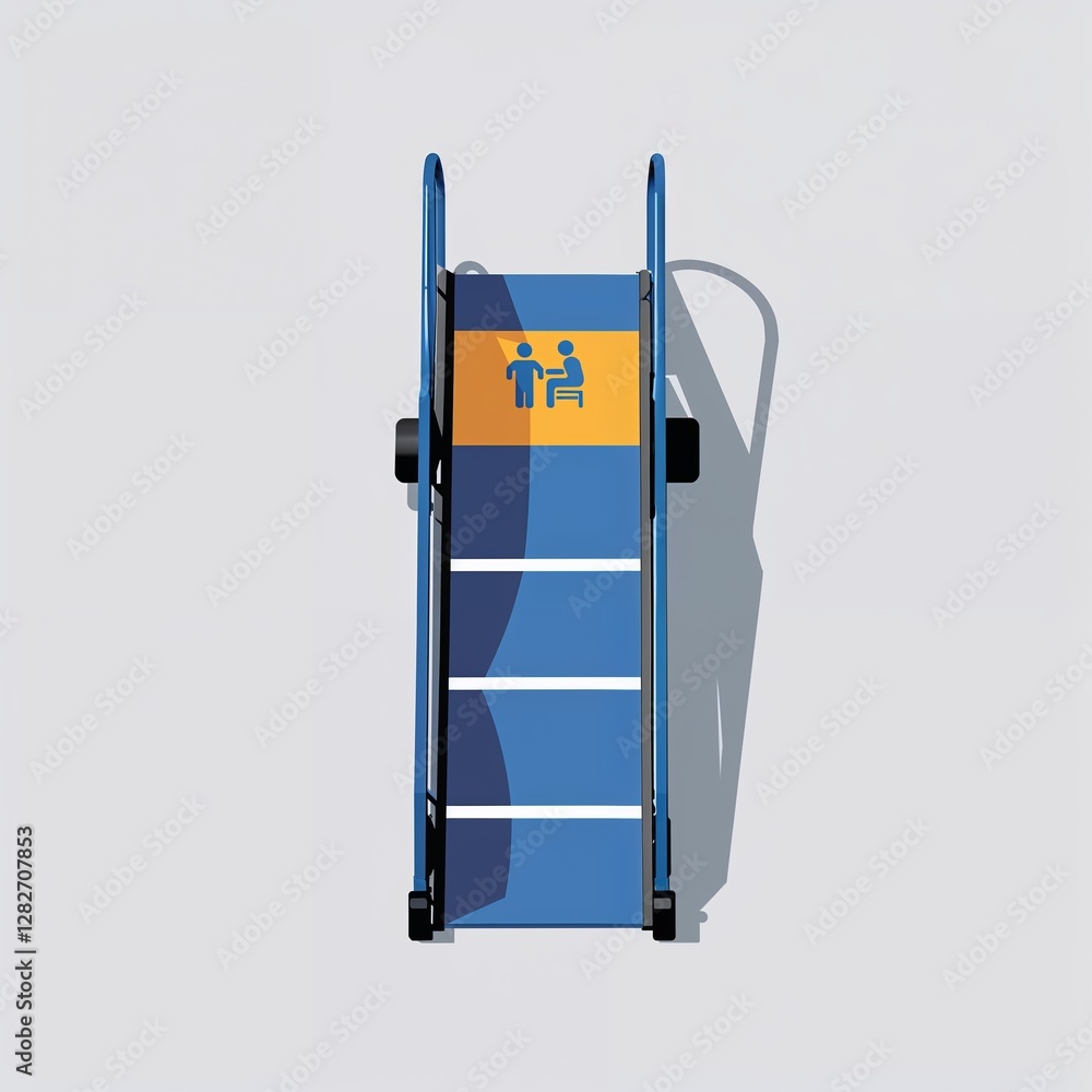 wheelchair ramp slope icon on plain white background Stock Illustration ...