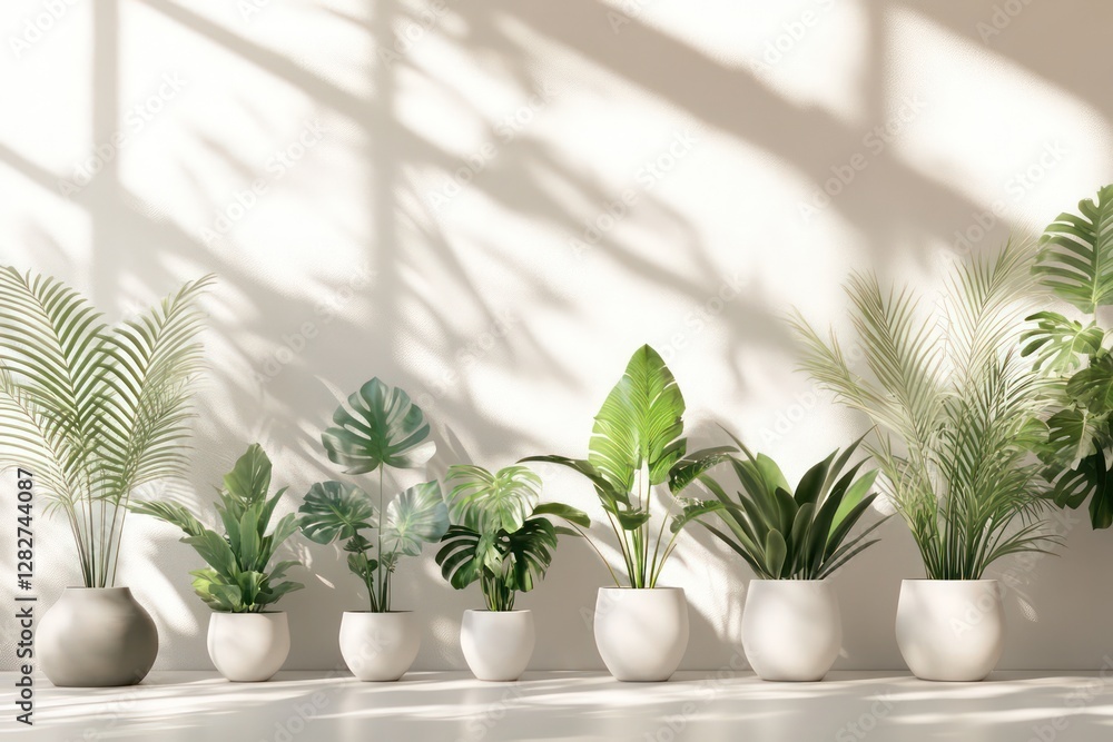 Elegant plant collection with various textures â€“ smooth glossy leaves ...
