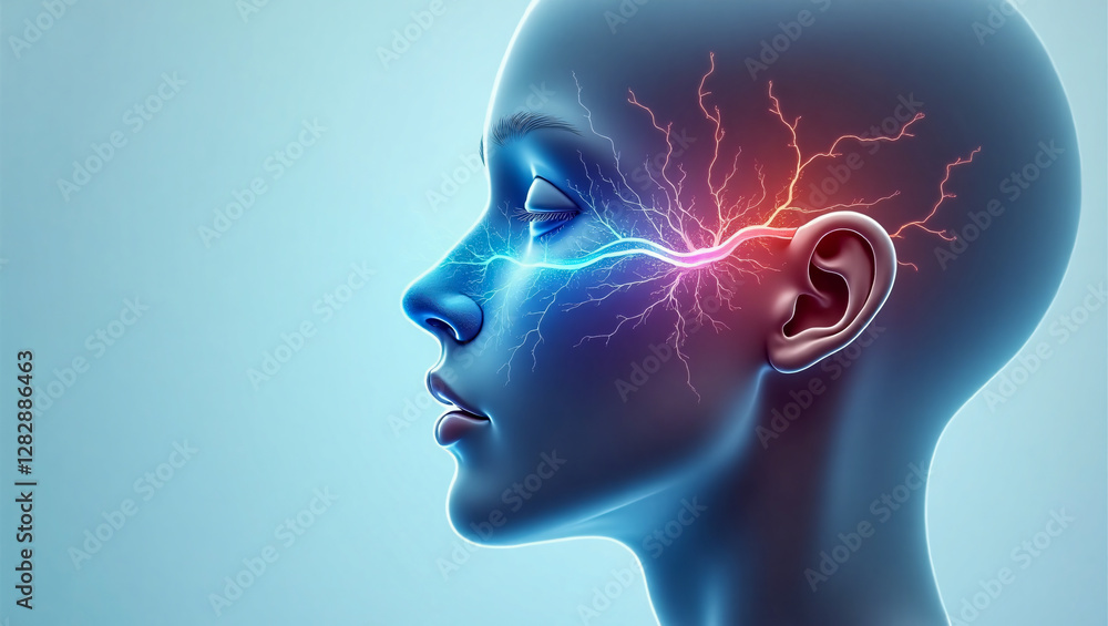 Illustration of Human Nose anatomy, nasal cavity, breathing, smelling ...