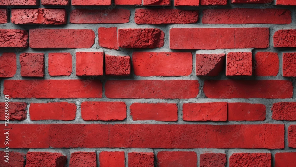 Red brick wall texture with uneven surface and varying brick sizes ...