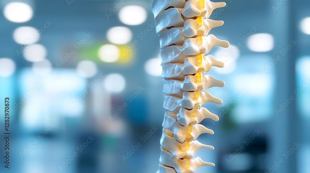 Anatomical model of human vertebrae Stock Photo | Adobe Stock