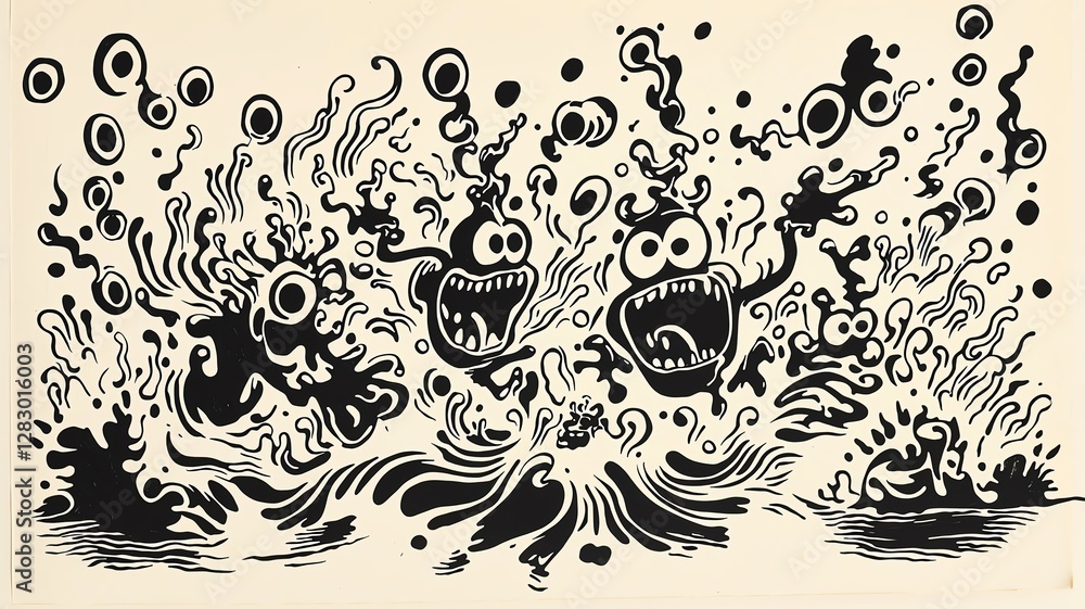 Rubber hose inkblot cartoons which emerged during the mid-1920s. heavy ...