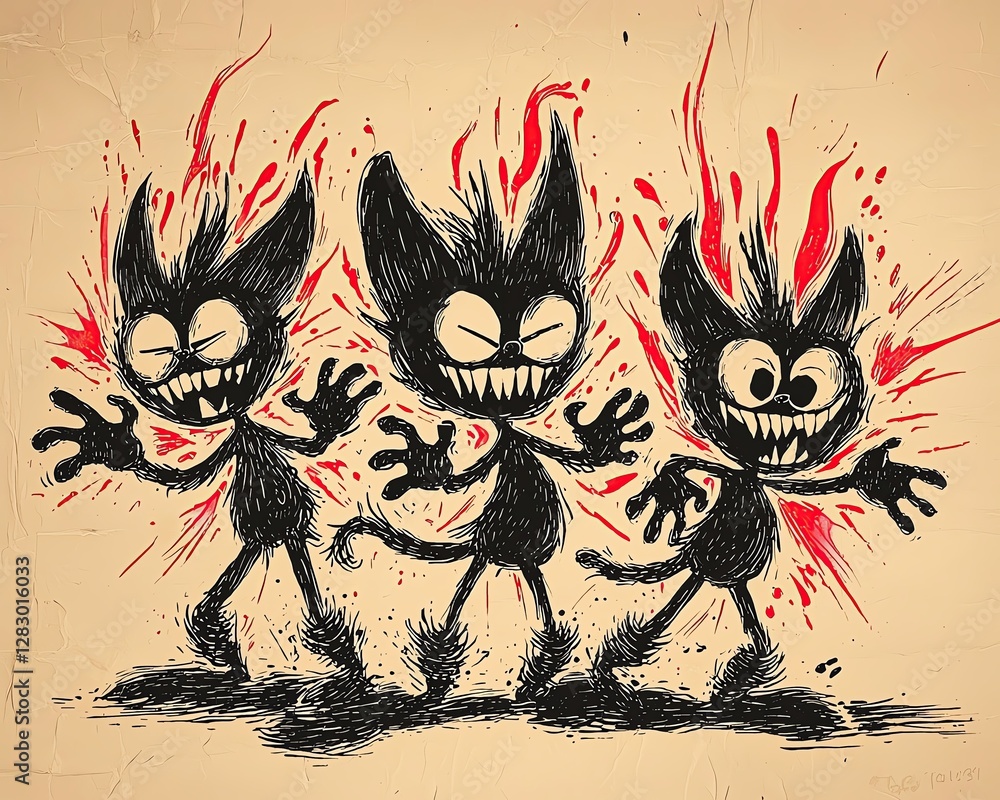 Rubber hose inkblot cartoons which emerged during the mid-1920s. heavy ...