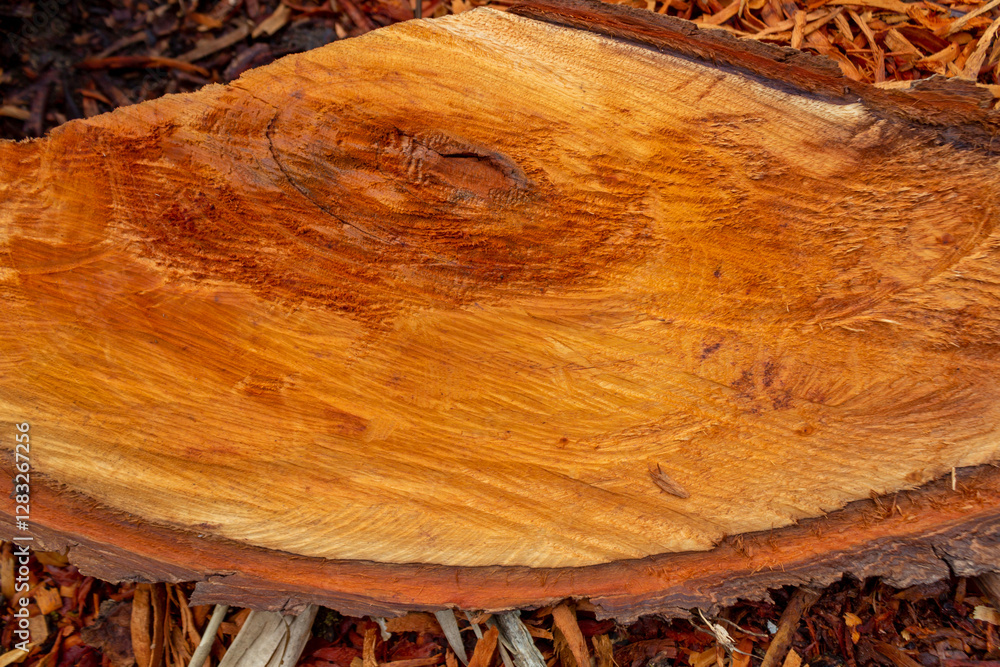 Freshly Sawn Wood Surface Texture with Natural Grain Pattern, Perfect ...